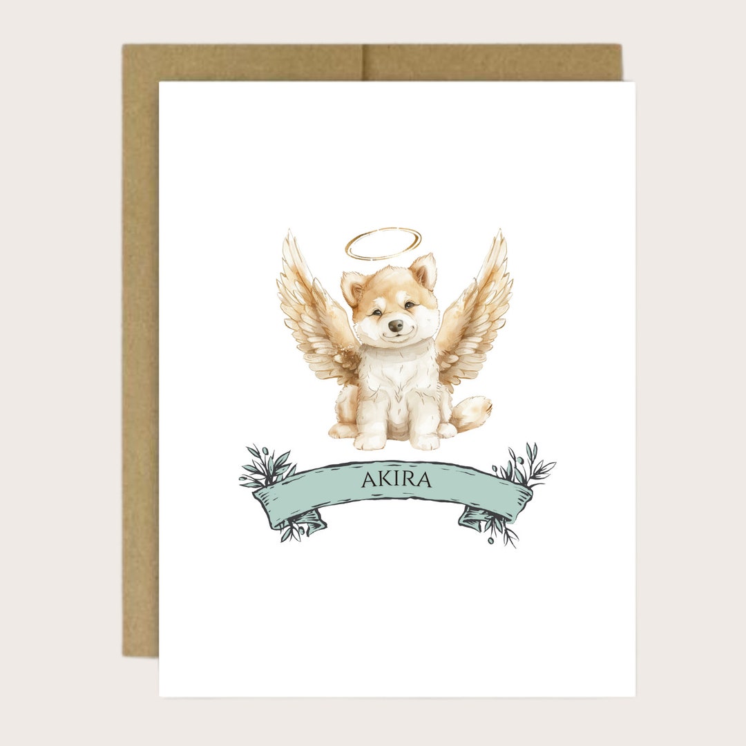 Akita Memorial Card [pet Memorial Card, Loss of Pet, Dog Memorial Gift ...