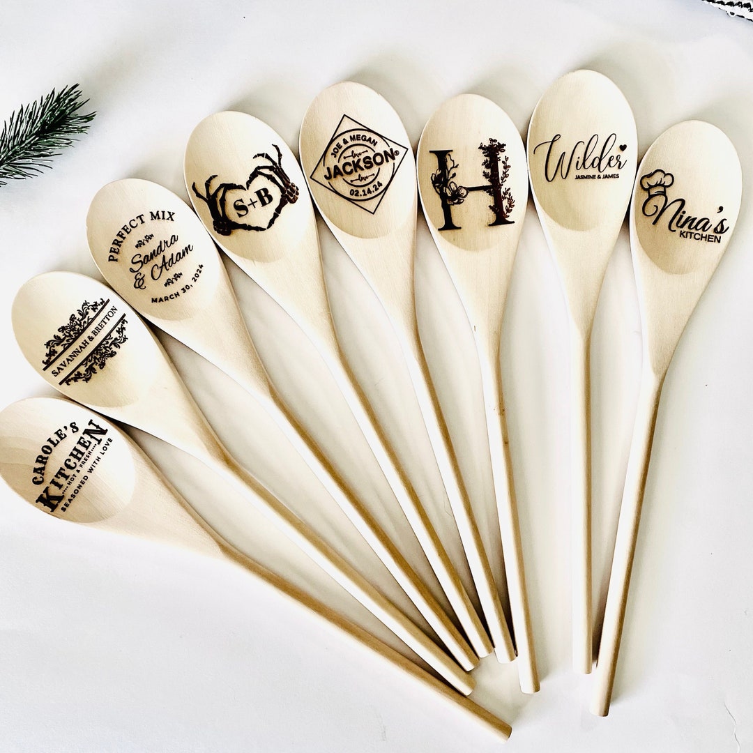 Personalized Wooden Spoon • Engraved Gift • Custom Spoon Gift ...