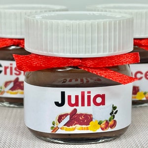 Personalized Nutella Jars Nutella Favors Tiered Tray Decor - Etsy