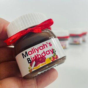 Personalized Nutella Jars • Nutella Favors • Tiered Tray Decor • Bridal ...