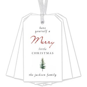 Merry Little Christmas Gift Tags [personalized Christmas Gift Tags ...