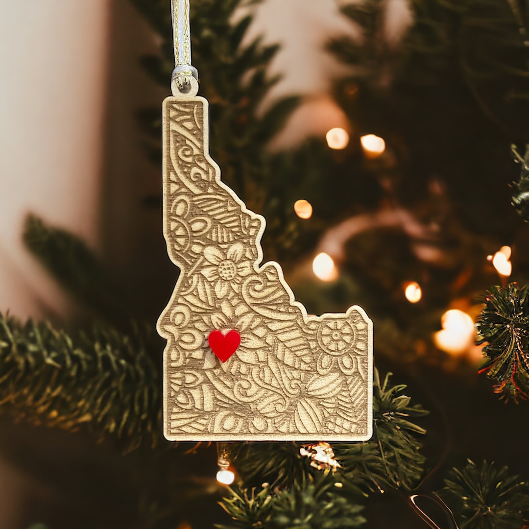 Idaho Ornament Gift, State Ornaments, Wedding Destination Favor ...
