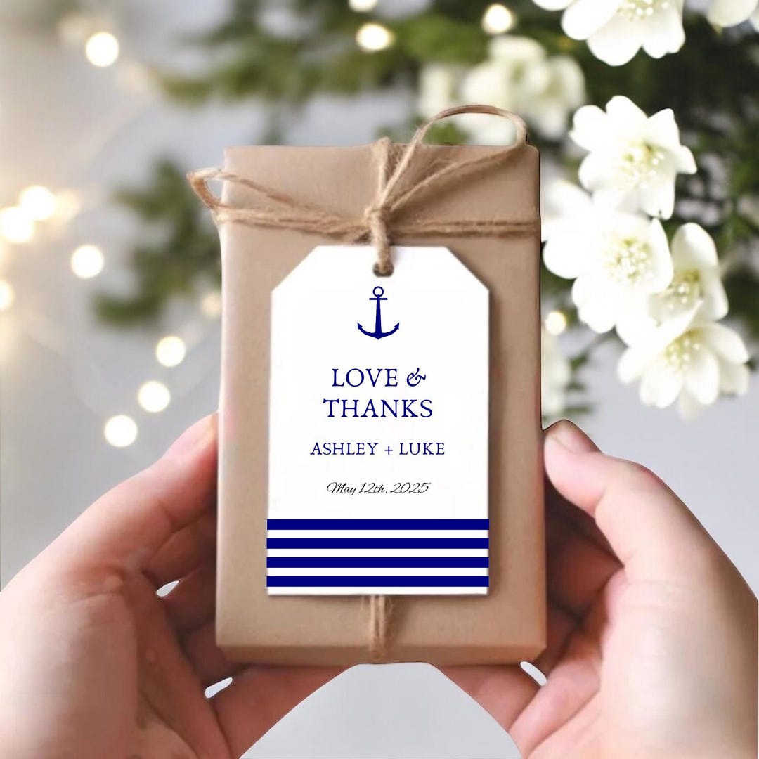 Nautical Anchor Wedding Gift Tags – Beach Theme Favors - Etsy