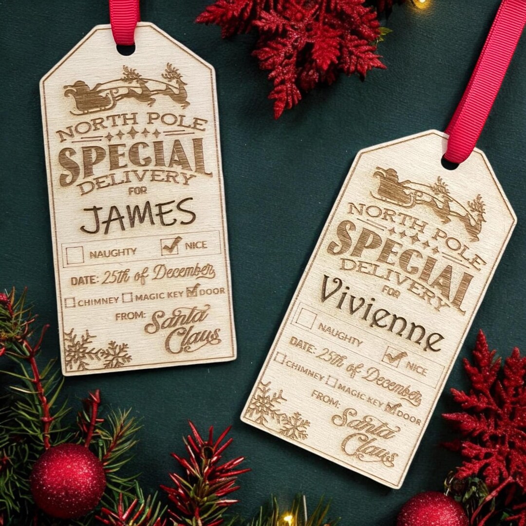 Personalized Special Delivery Gift Tags [north Pole Express, Delivery ...
