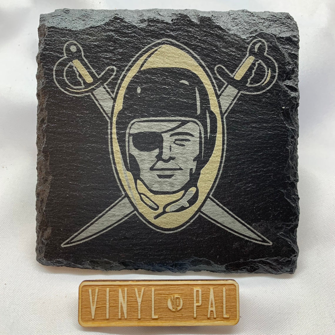 Raiders Premium Laser Engraved Slate Coaster - Etsy