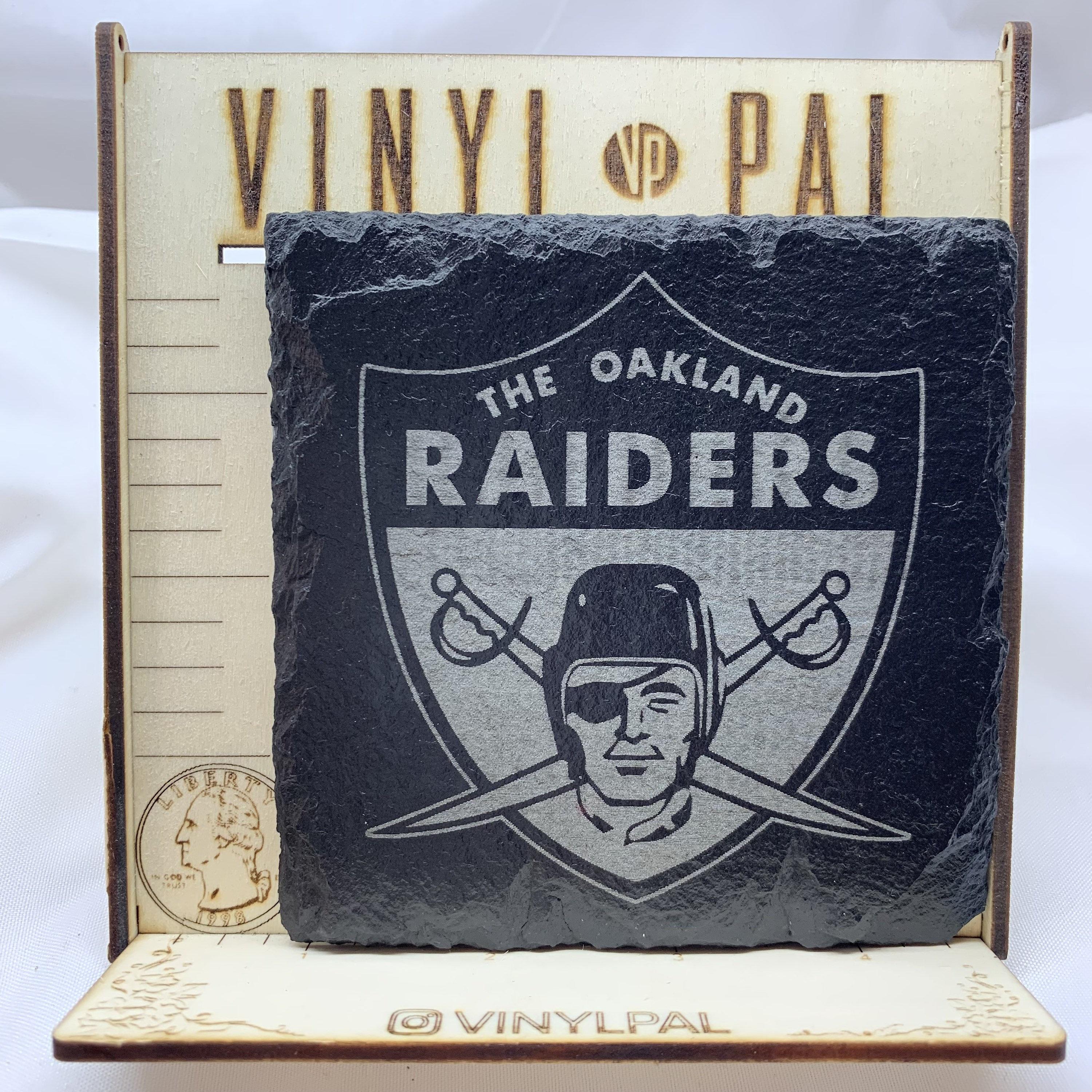 Raiders Premium Laser Engraved Slate Coaster - Etsy
