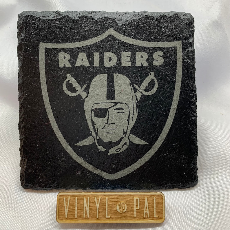 Raiders Premium Laser Engraved Slate Coaster - Etsy