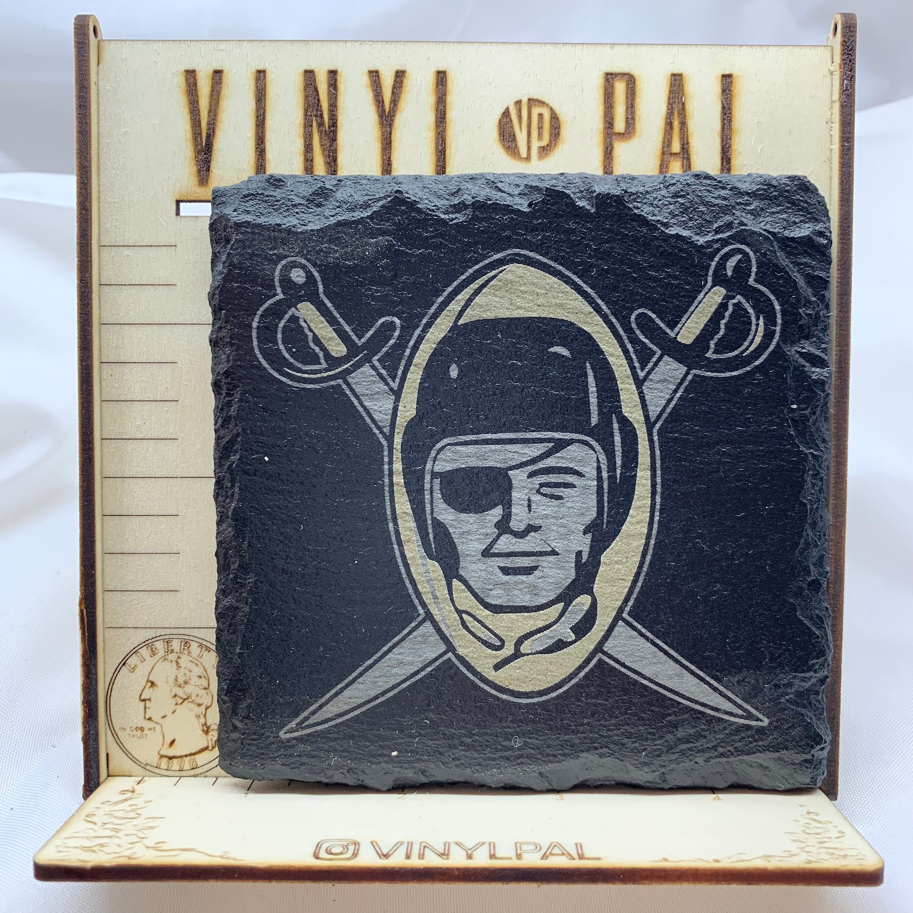 Raiders Premium Laser Engraved Slate Coaster - Etsy