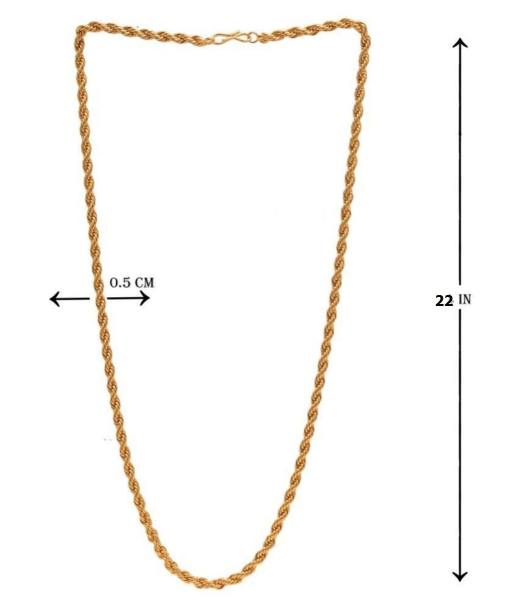 Gold Plated Heavy Weight & Thick Chain Rassa Chain 22 inch For | Etsy