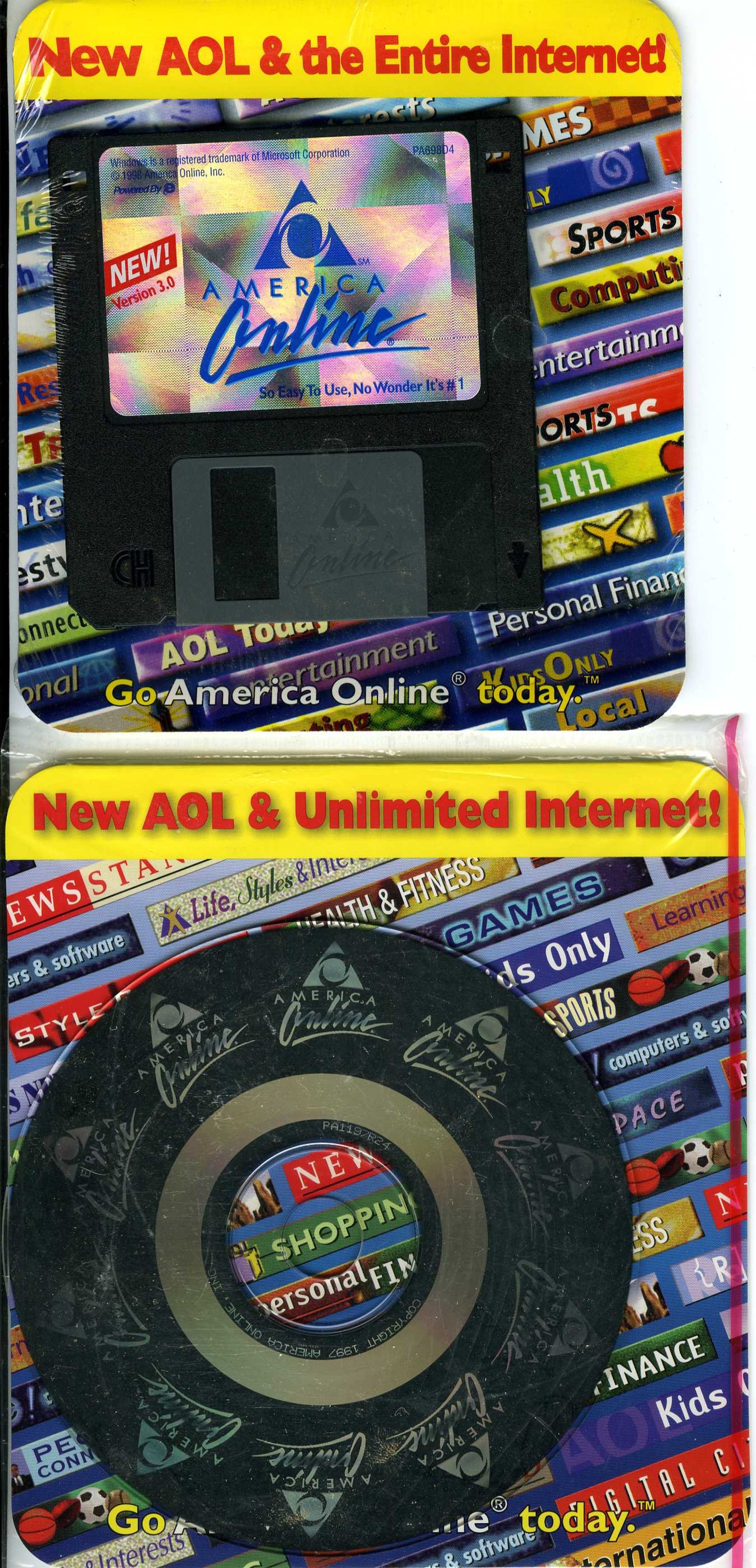 AOL Promotional Disc Collection Ca 1980s-90s - Etsy