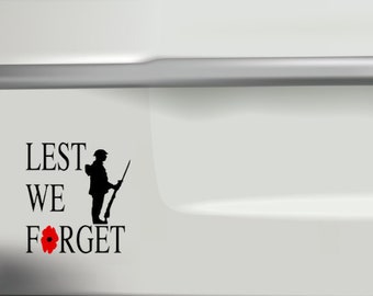Lest We Forget Decal - Etsy UK