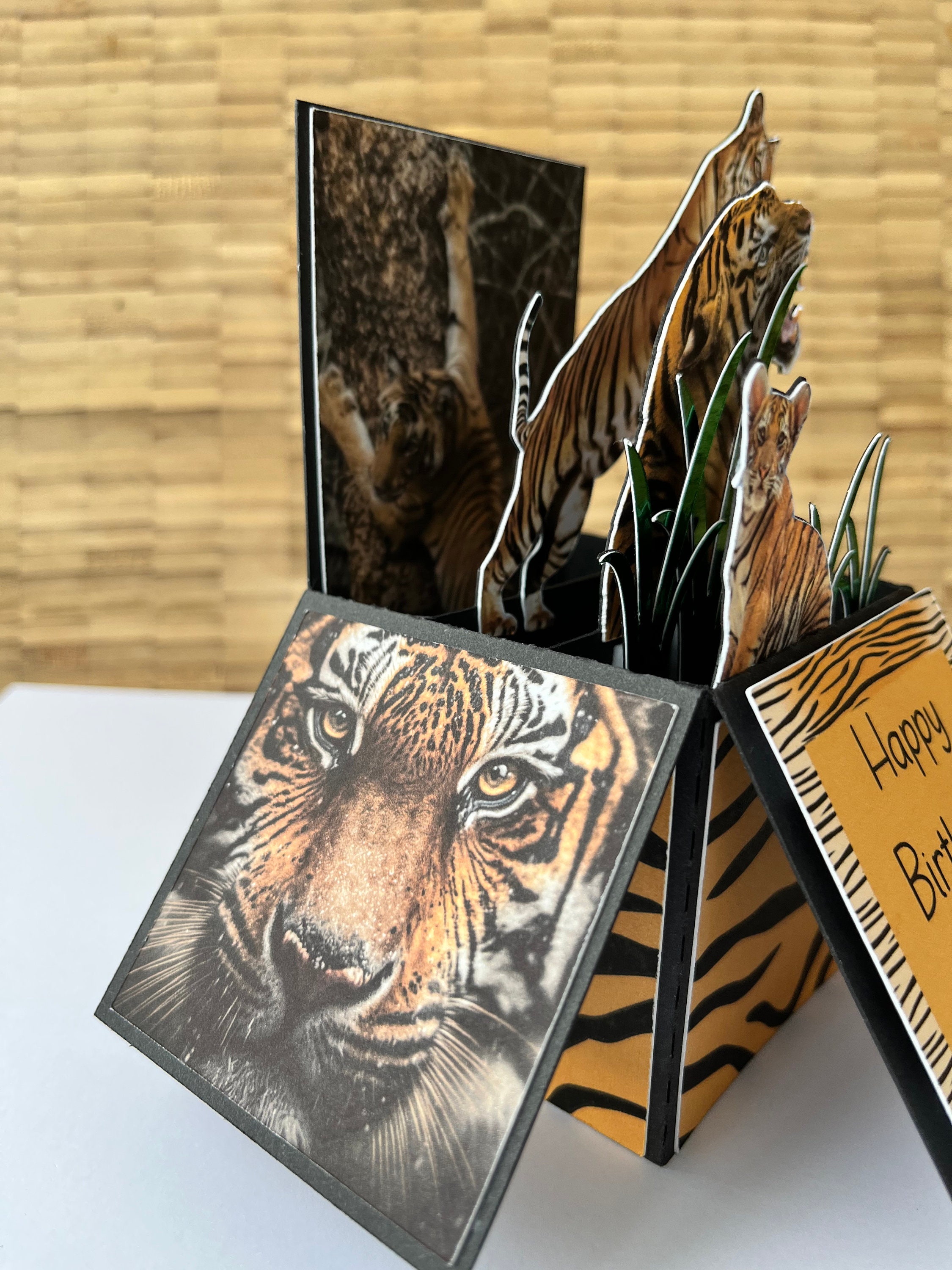 Tiger Pop up Box Card Tiger Card Birthday Celebration - Etsy UK