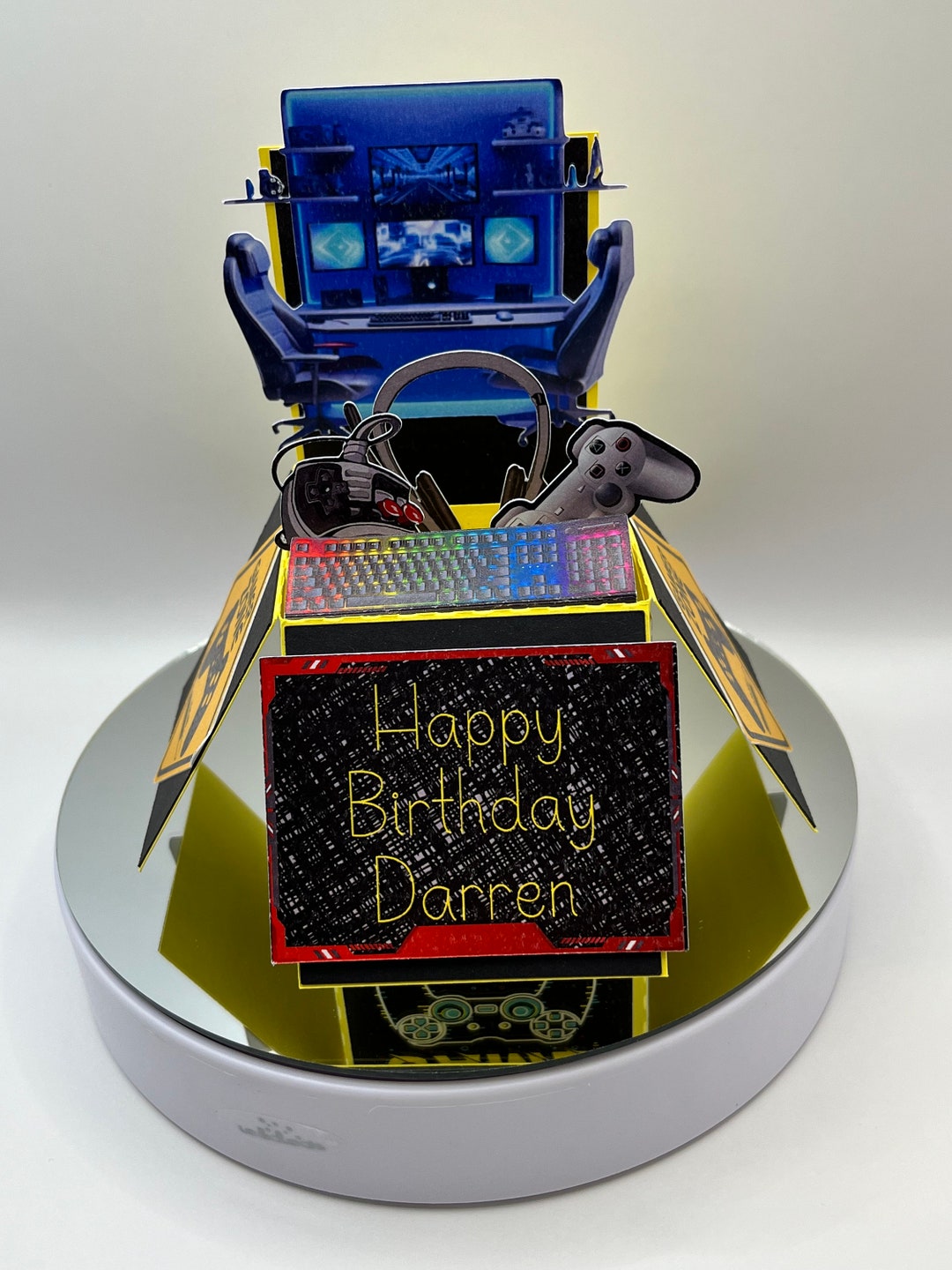 Gaming Pop up Box Card, Personalised Game Player Card, Gaming Birthday ...