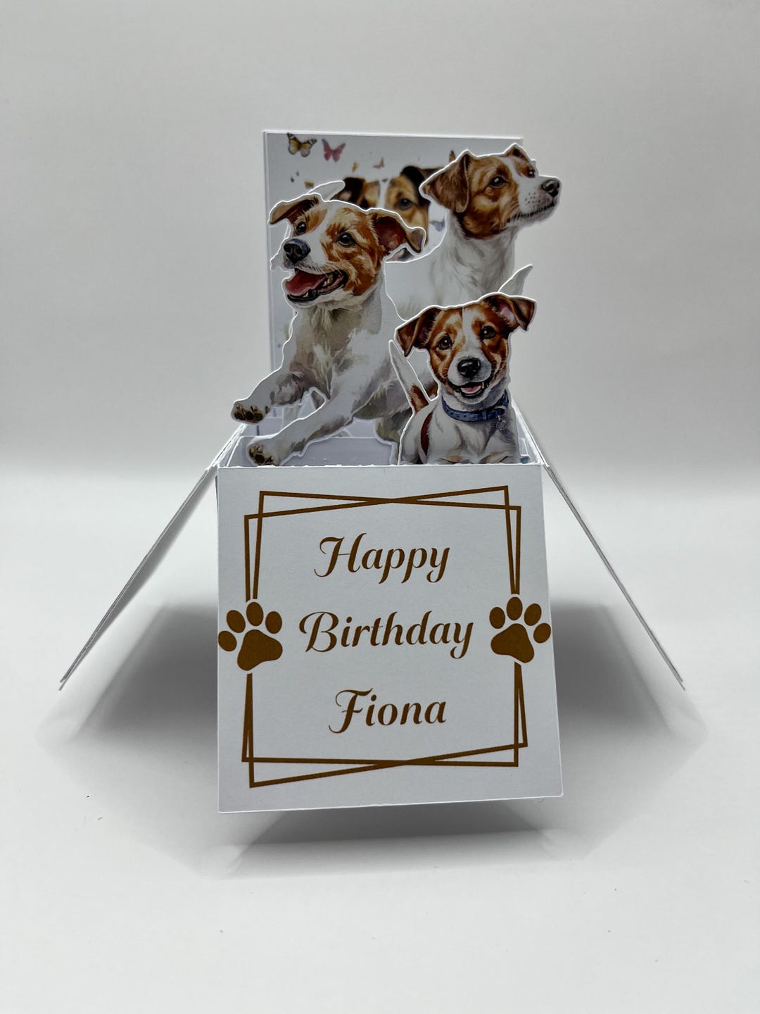 Personalized Jack Russell Pop up Card: 3D Birthday, Christmas - Etsy