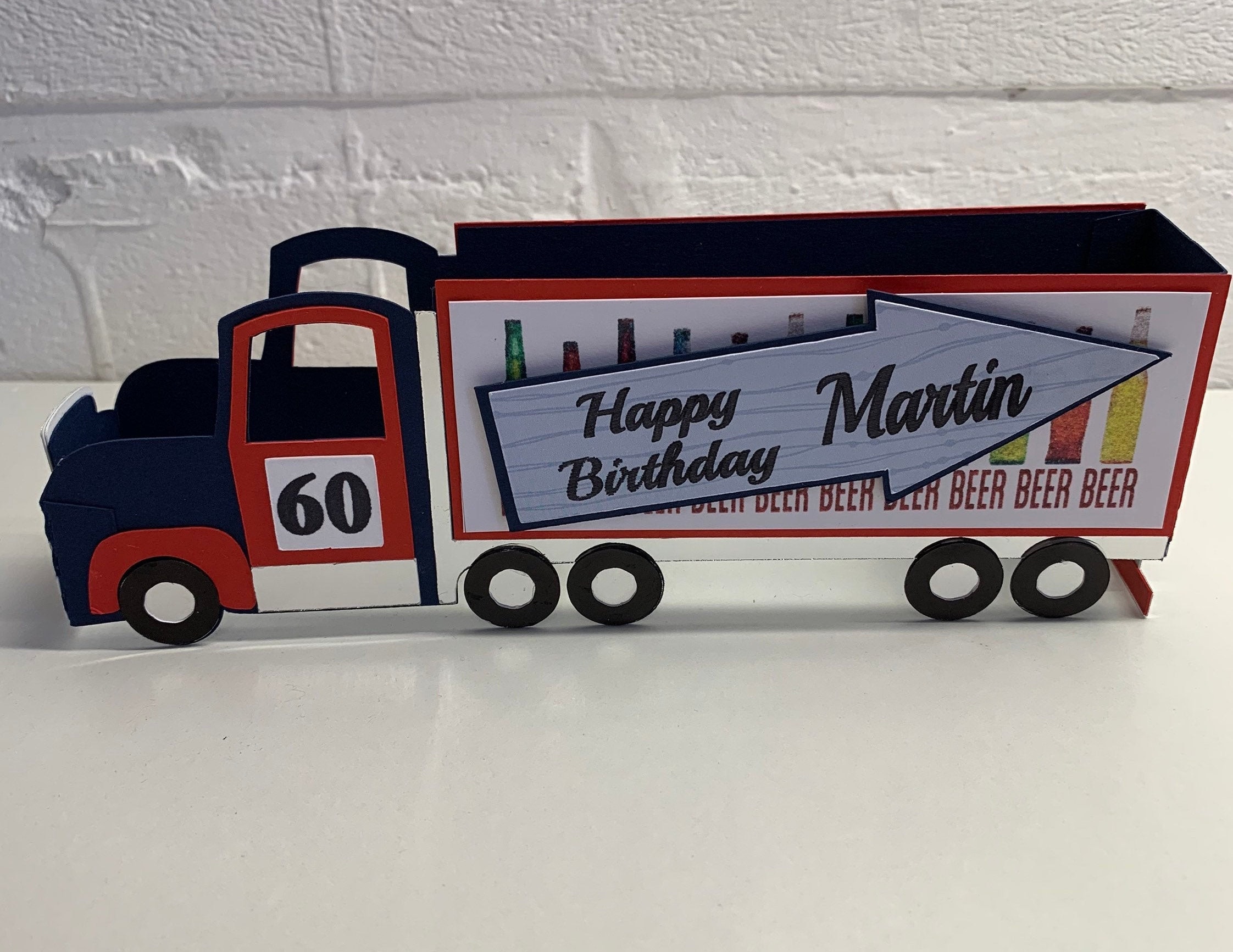 Truck Birthday card HGV Birthday card Fathers day 3D truck | Etsy