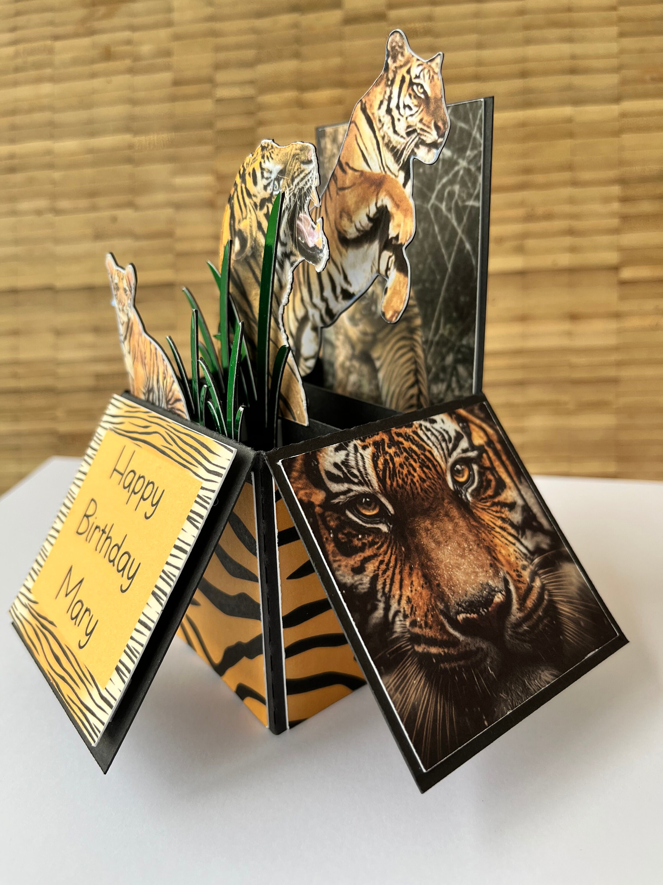 Tiger Pop up Box Card Tiger Card Birthday Celebration - Etsy UK