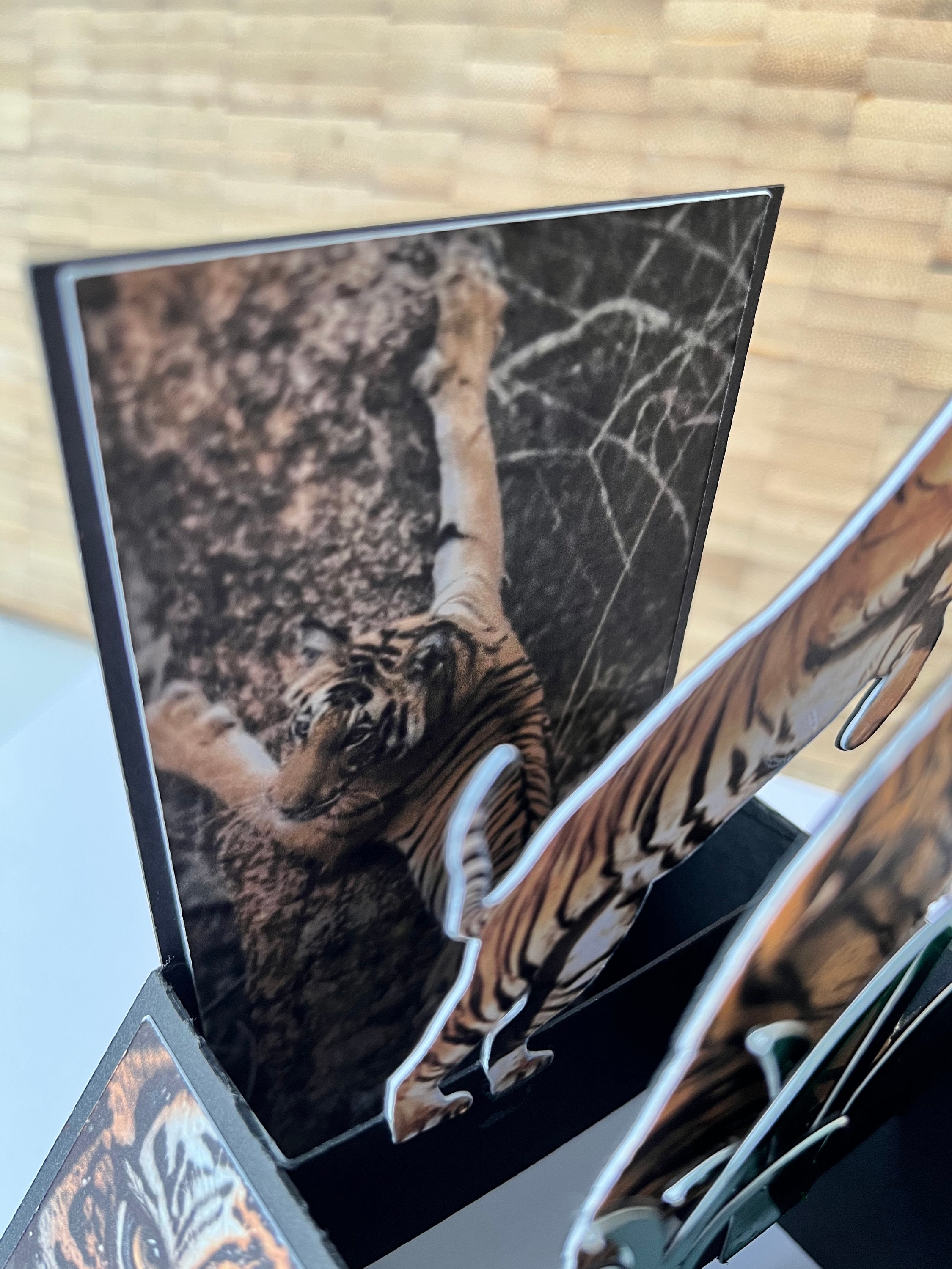 Tiger Pop up Box Card Tiger Card Birthday Celebration - Etsy UK