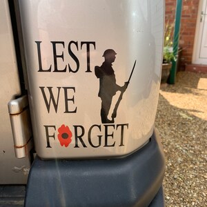 Lest We Forget Decal, Car Sticker, Lest We Forget Vinyl Sticker ...