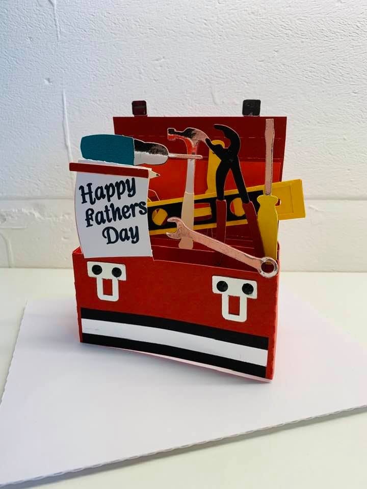 Tool box card. Personalised Happy birthday Fathers day tool | Etsy