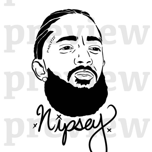 Nipsey Hussle Svg File Perfect For Cricut Nipsey Hussle Etsy