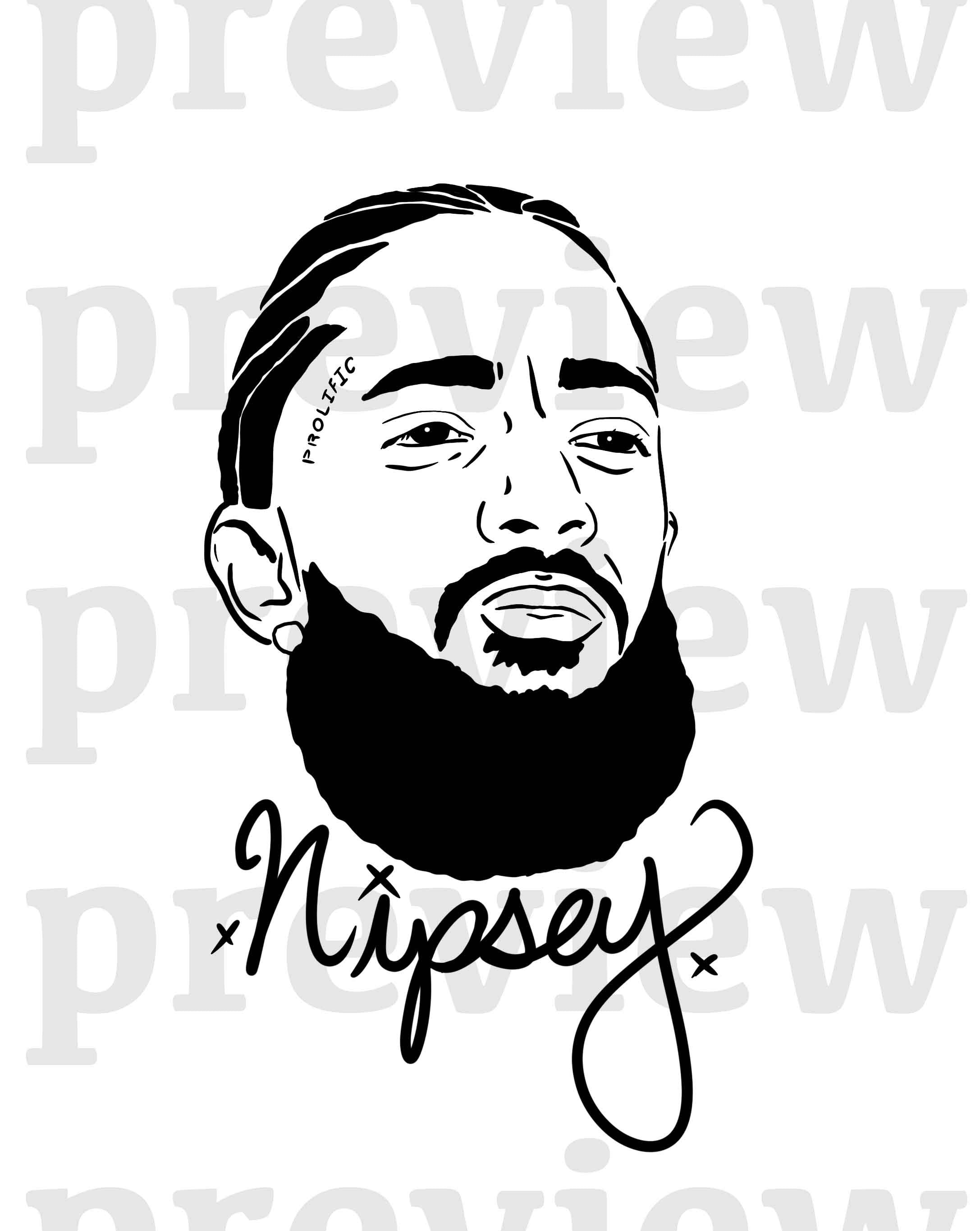 Nipsey Hussle Svg File Perfect For Cricut Nipsey Hussle Etsy
