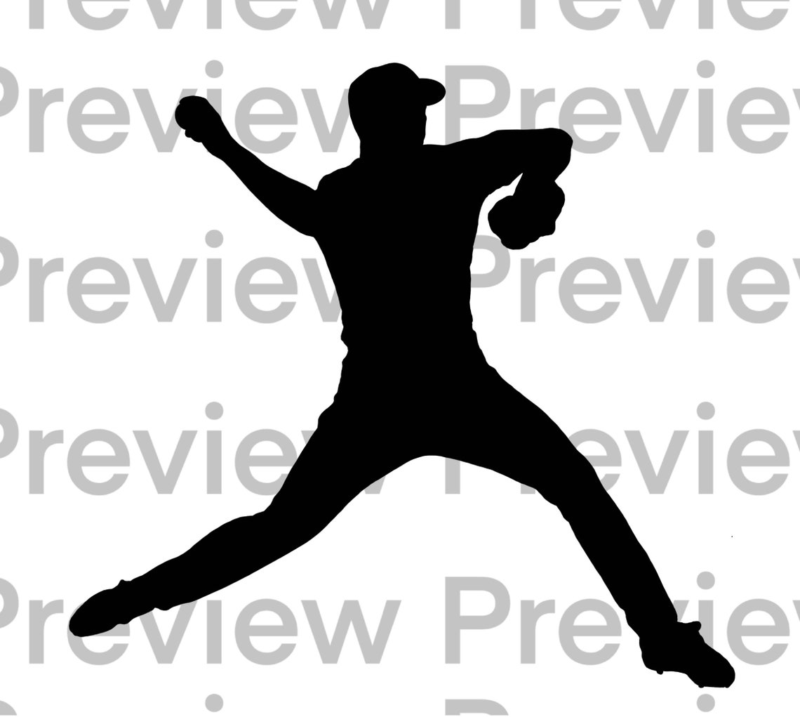 Baseball Pitcher SVG File . Perfect for Cricut Baseball - Etsy