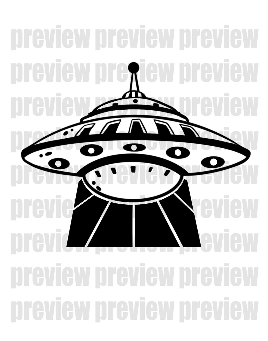 UFO ALIEN SVG File. Perfect for Cricut, Cameo, Decals, Cut, T-shirts ...
