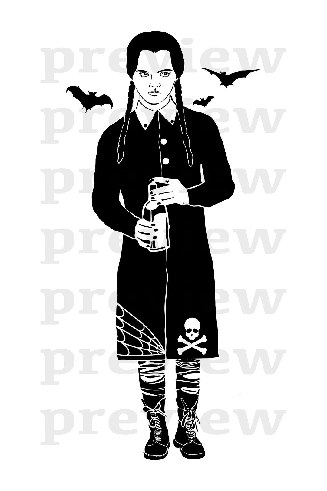 Wednesday Addams SVG File Perfect for Cricut - Etsy Ireland