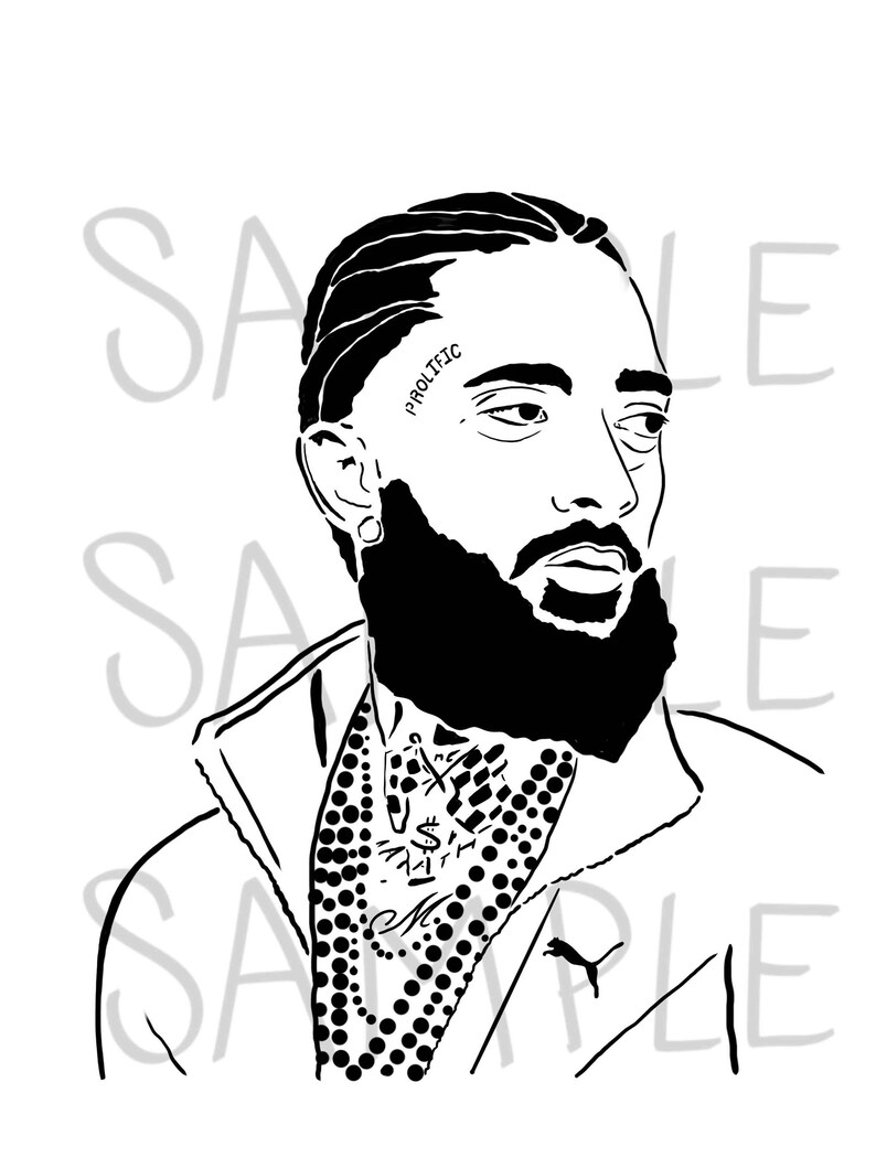 Nipsey Hussle Svg File Perfect For Cricut Nipsey Hussle Etsy