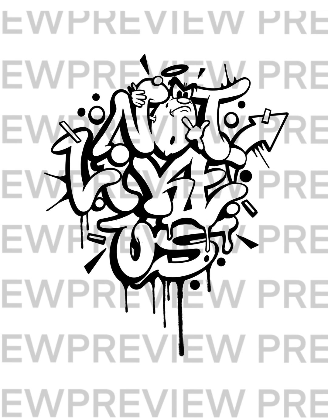 NOT LIKE US Svg File Digital Download Kendrick Graffiti Perfect for ...