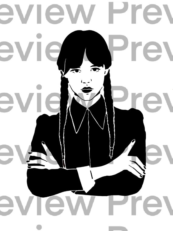 Wednesday Addams SVG File Perfect for Cricut . Jenna Ortega - Etsy ...