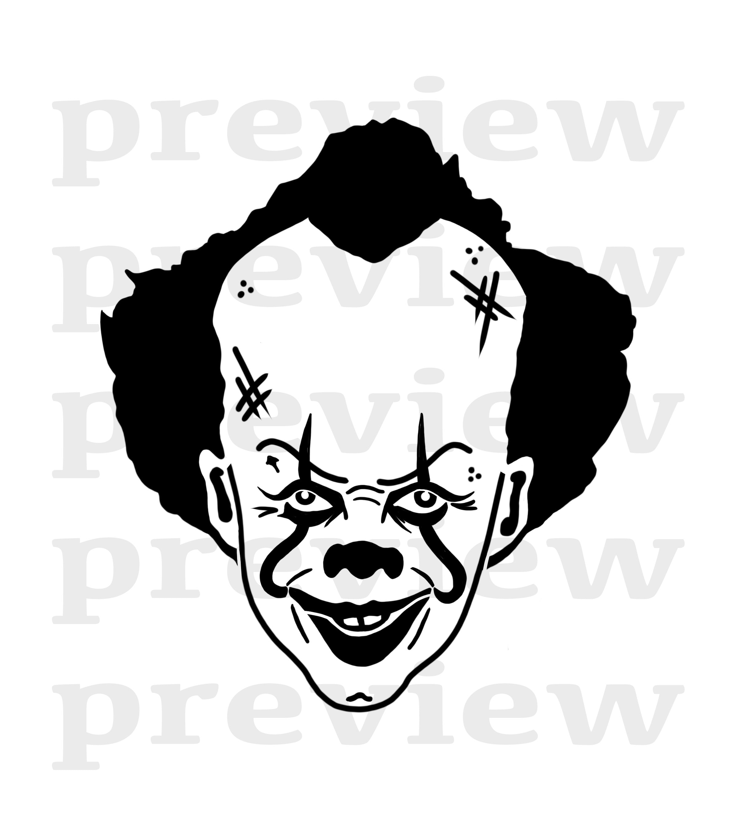 Pennywise IT Clown Svg File Perfect for Cricut Cameo Cut - Etsy UK