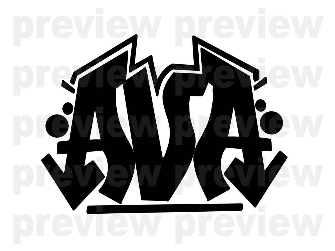 AVA Svg File Ava Graffiti Svg Girls Name Ava Name Svg | Etsy UK