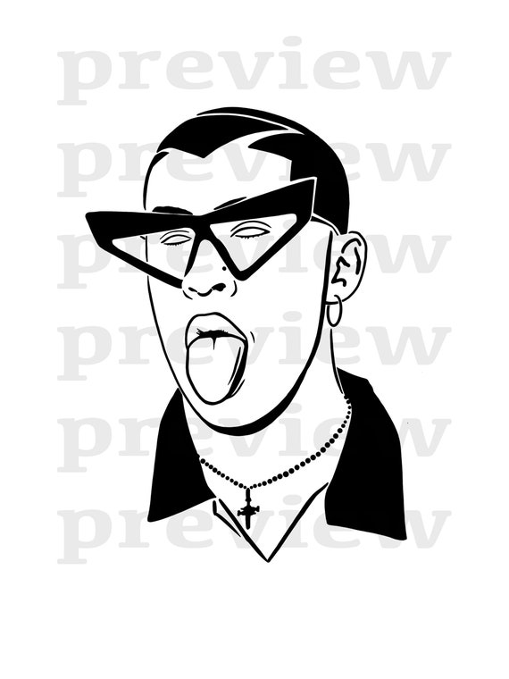 Bad Bunny Svg File Bundle Bad Bunny Decal Svg Perfect | Etsy