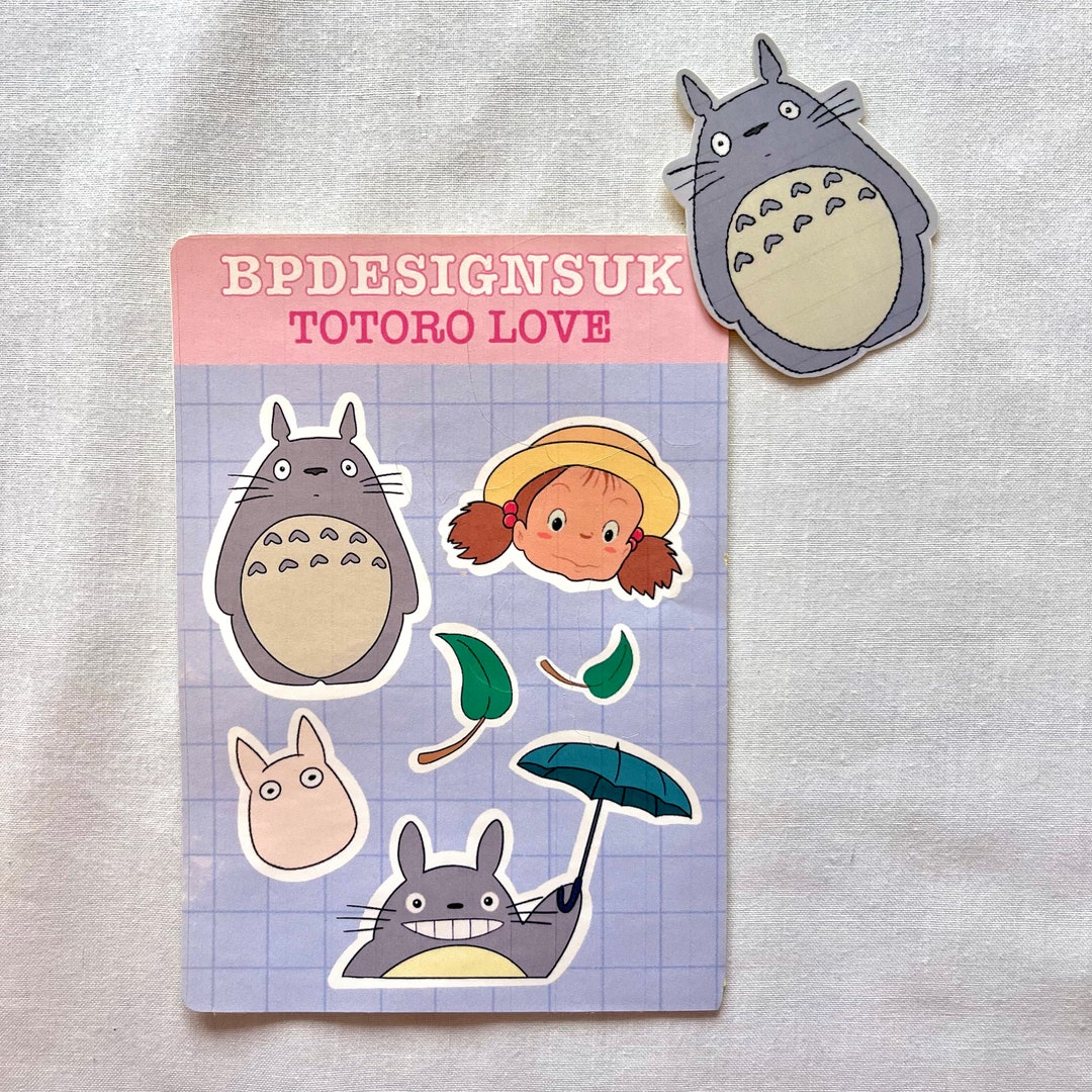 Totoro Love Sticker Sheet and Vinyl Sticker Bundle - Etsy