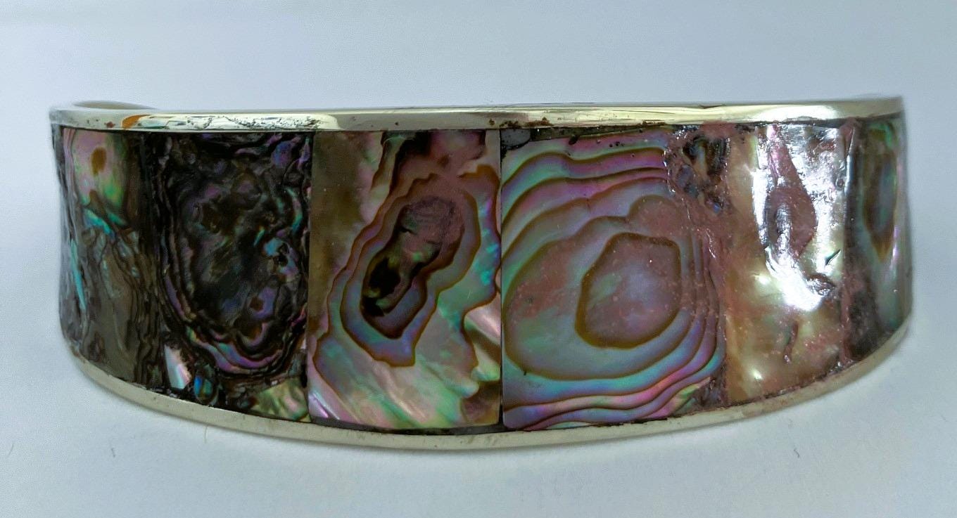 Vintage Handcrafted Abalone Shell Cuff Bracelet - Etsy