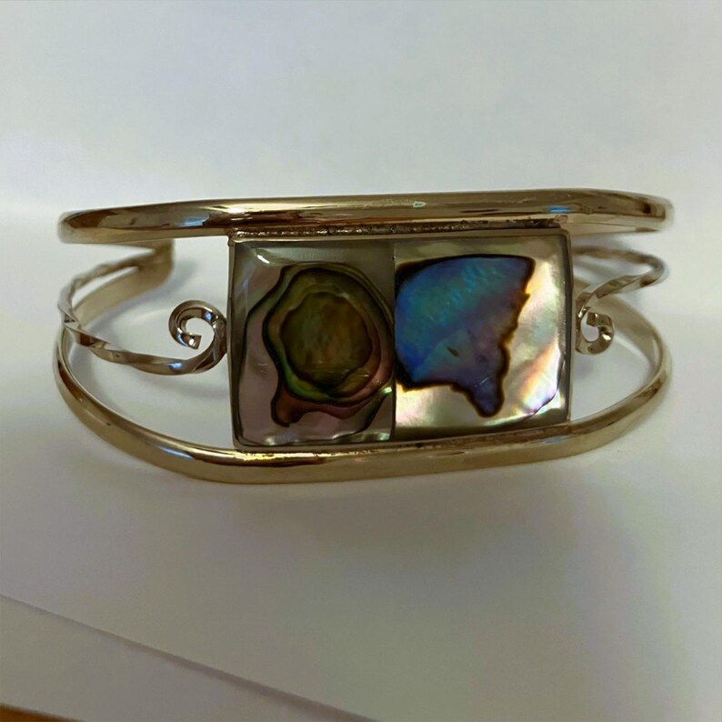 Bendable Vintage Abalone Cuff Bracelet - Etsy