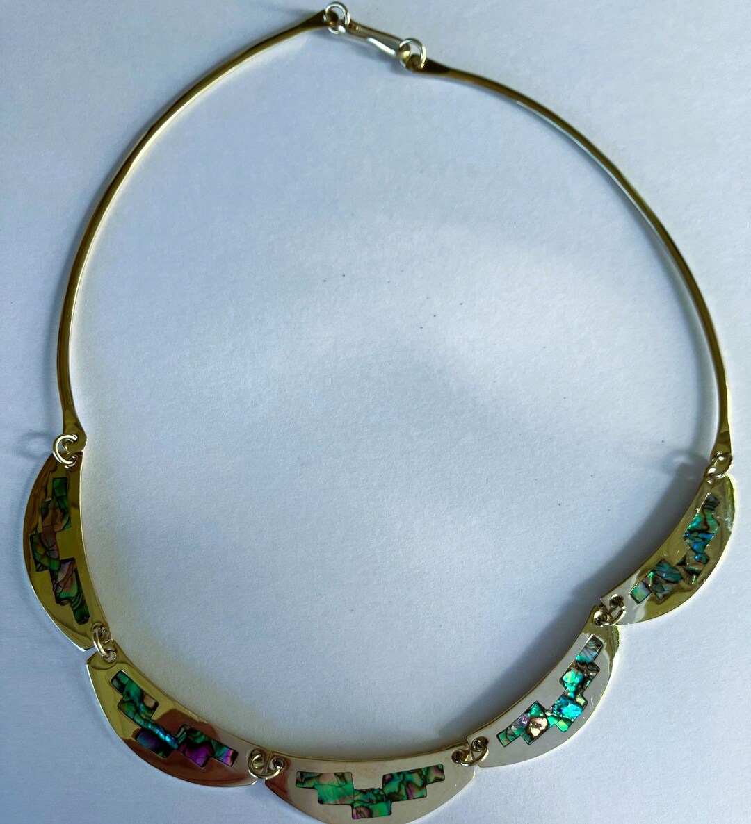 Vintage Handcrafted Abalone Shell Necklace - Etsy