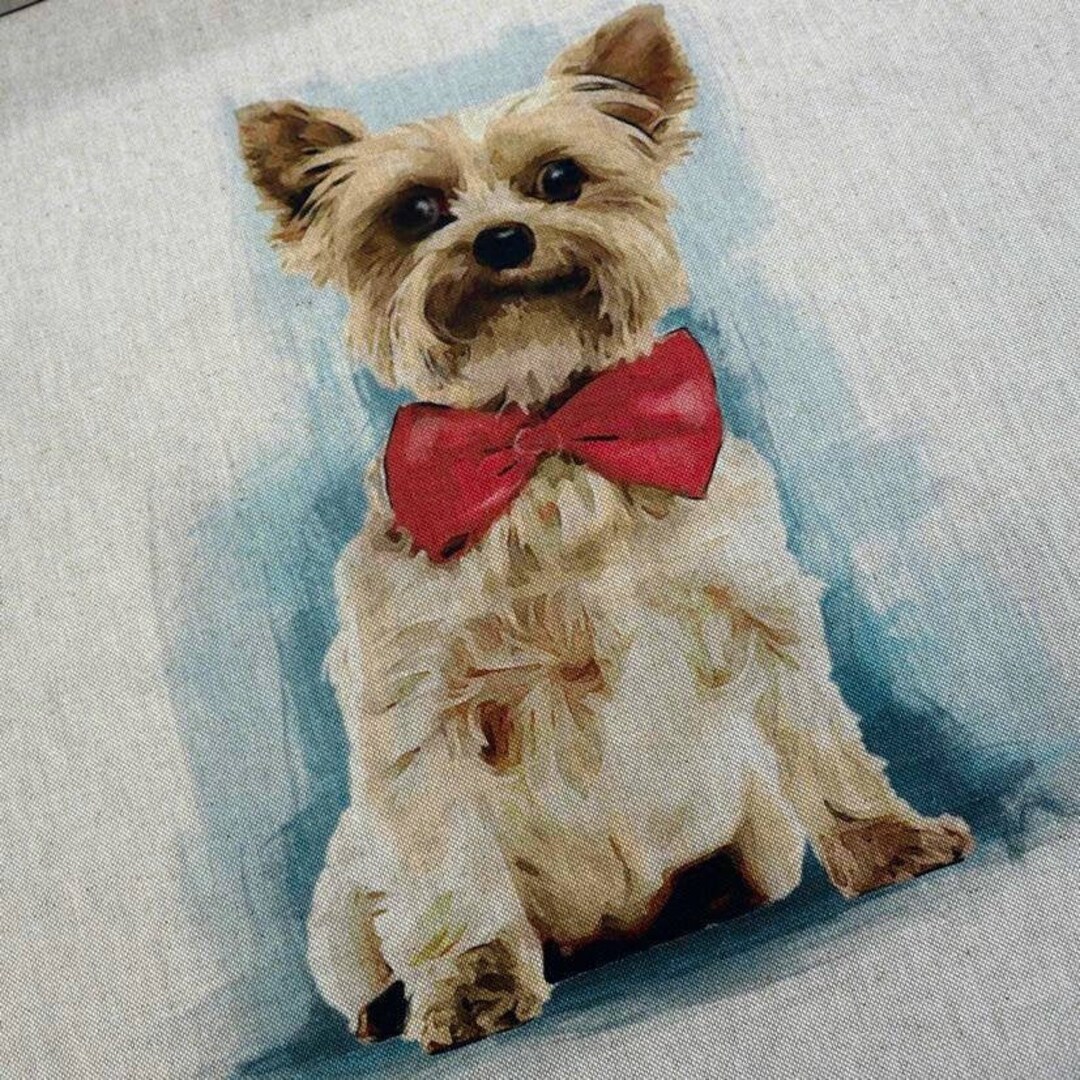 YORKSHIRE TERRIER FABRIC Panel 100% Craft Cotton Yorkie Sewing Quilting ...