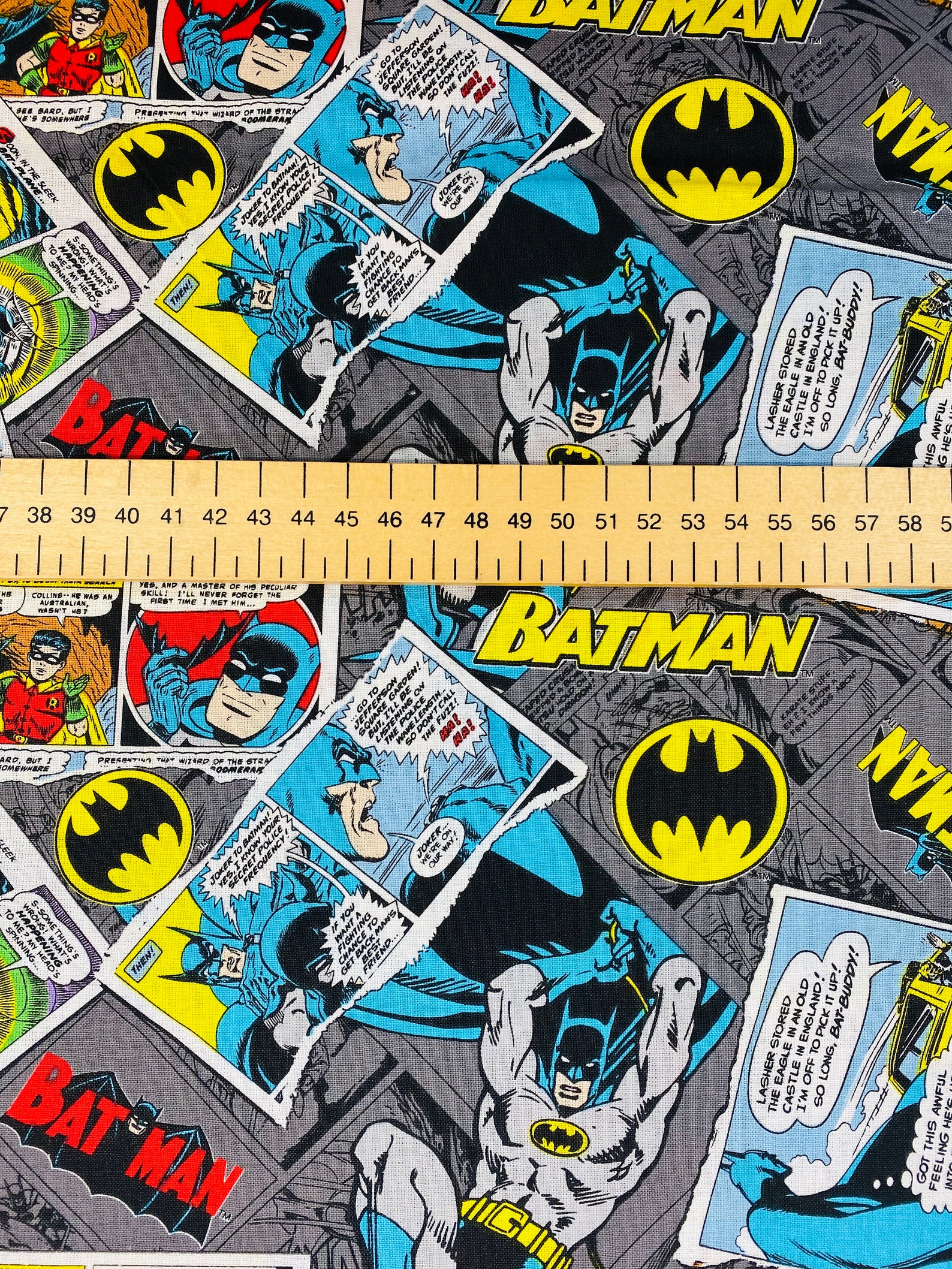 BATMAN COMIC FABRIC 100% Cotton 1/2 Metre Licensed - Etsy
