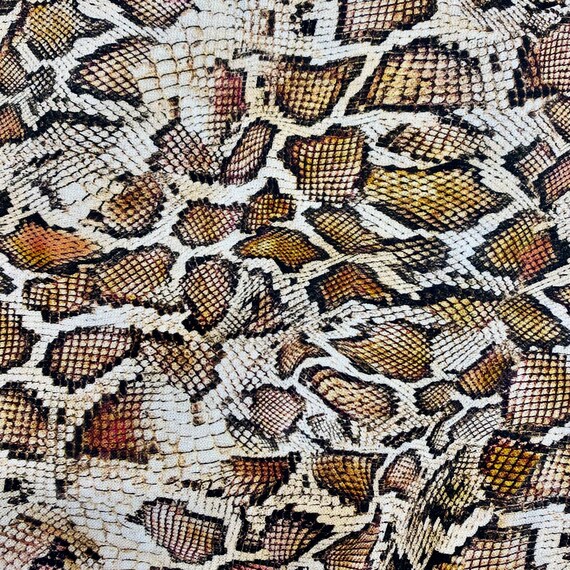 SNAKESKIN PRINT FABRIC 100% Cotton Animal Sewing Small - Etsy