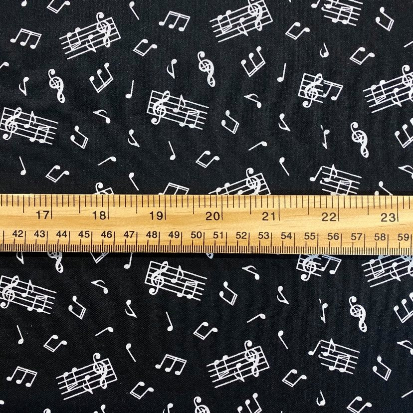 MUSIC THEMED FABRIC Fabric 1/2 Metre Musical Cotton | Etsy