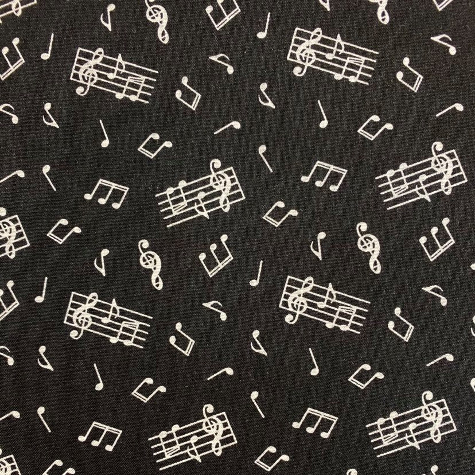 MUSIC THEMED FABRIC Fabric 1/2 Metre Musical Cotton | Etsy