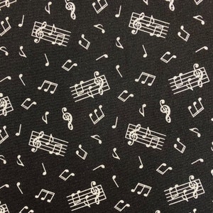 MUSIC THEMED FABRIC Fabric 1/2 Metre Musical Cotton | Etsy