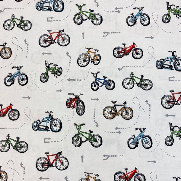 Bicycle Fabric - Etsy UK