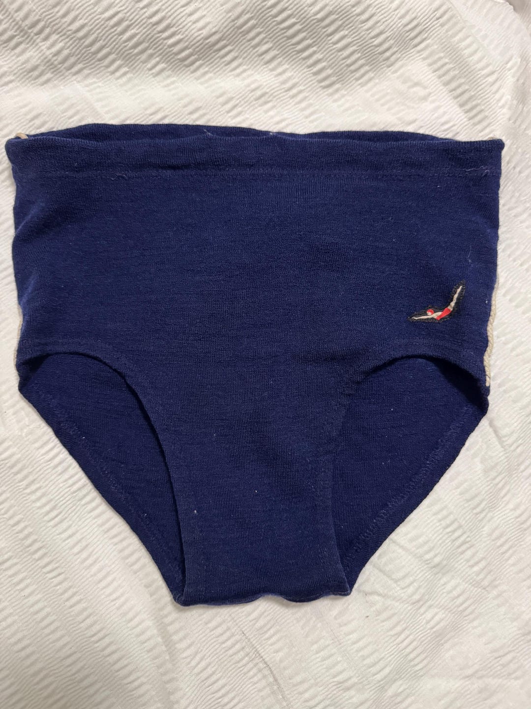 Men’s Vintage 1930s Jantzen Swimming Trunks Wool Size 32 in Deep Blue ...