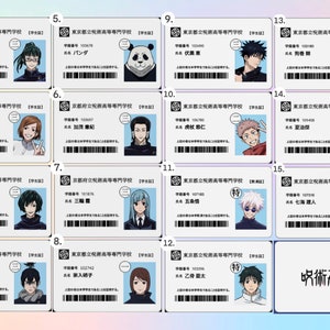 NEW Jujutsu Kaisen ID Cards Cute, Anime, Photocards - Etsy Canada