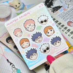 NEW - Jujutsu Kaisen Stickersheets - Kawaii, Cute, Anime, Deco - Etsy