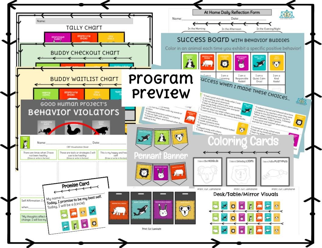 New Behavior Buddies FULL Bundle Good Human Project Editable - Etsy