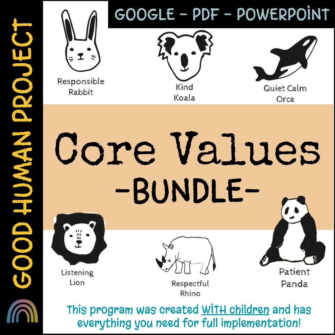New!! Behavior Buddies CORE VALUES Bundle | Good Human Project ...